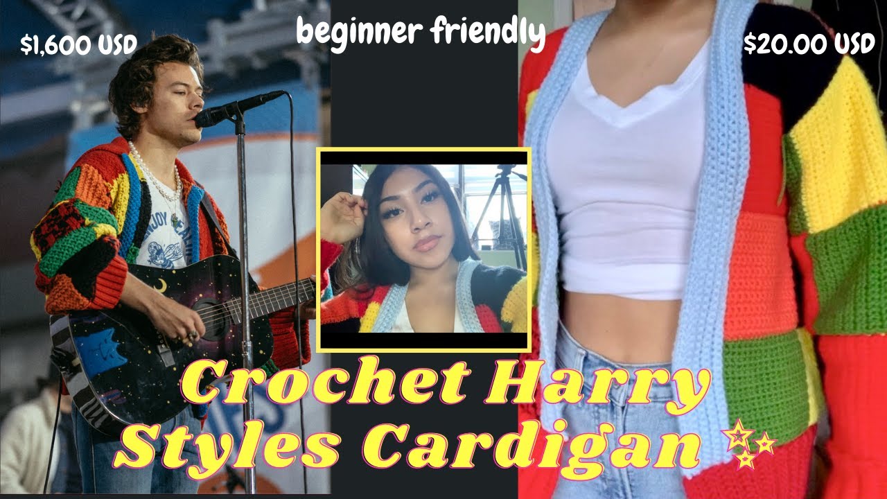 I Crocheted Harry Style Cardigan (for beginner's)| JW Anderson Cardigan ...