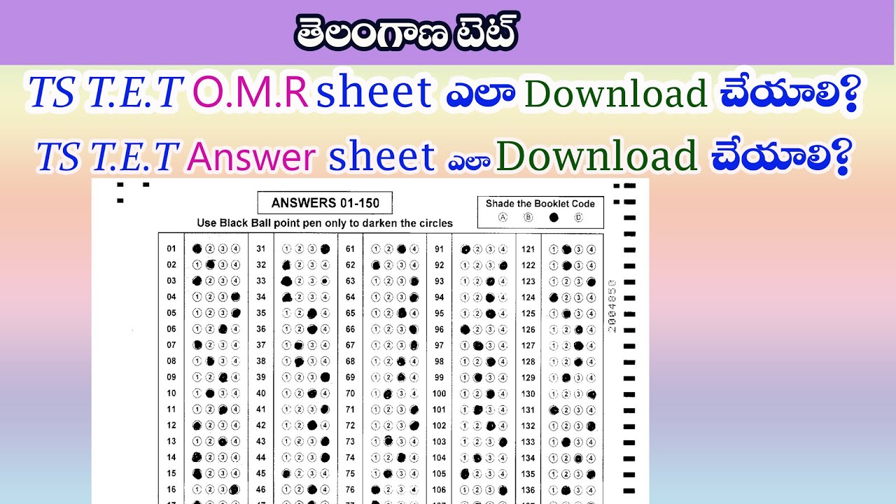 How to download TET OMR Sheet/Answer Sheet, TET OMR Sheet/Answer ...