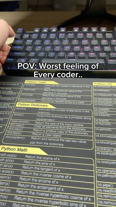 The wrost feeling of every coder right?🫡 #python #coder #fyp #fy #mousepad #programming #coding ...