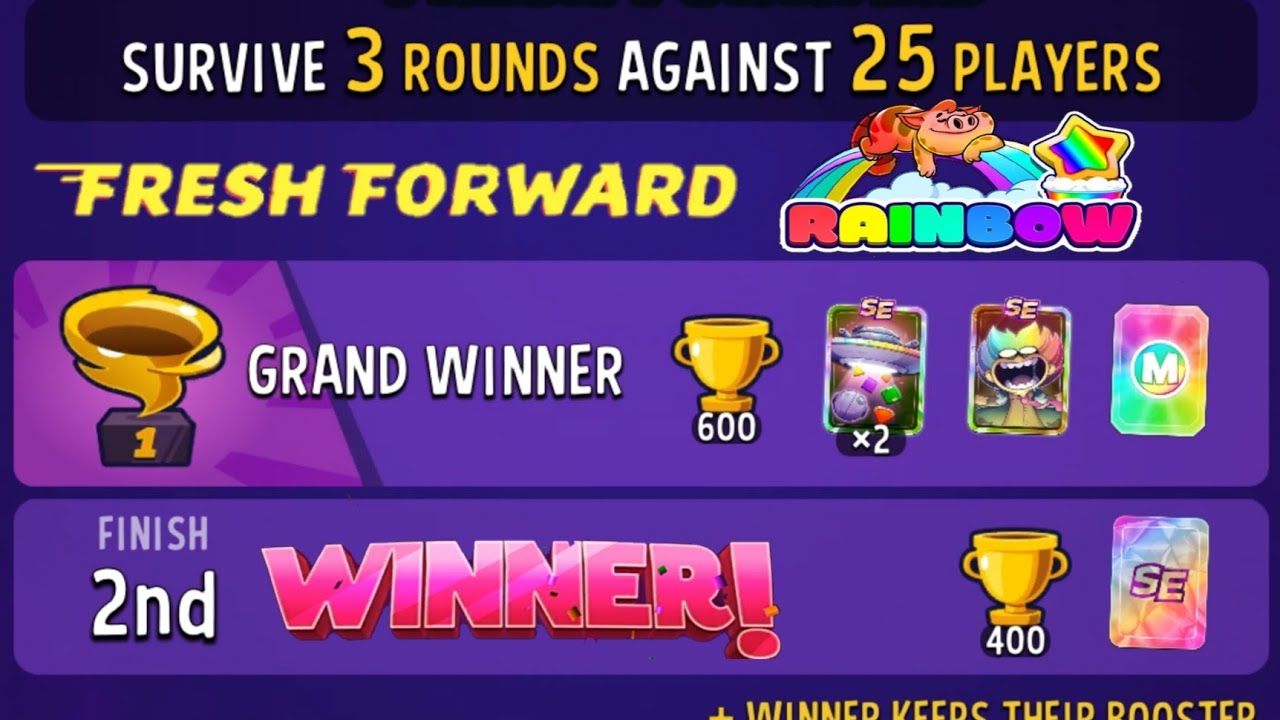 match rumble fresh forward rainbow 25 players grand winner | match ...