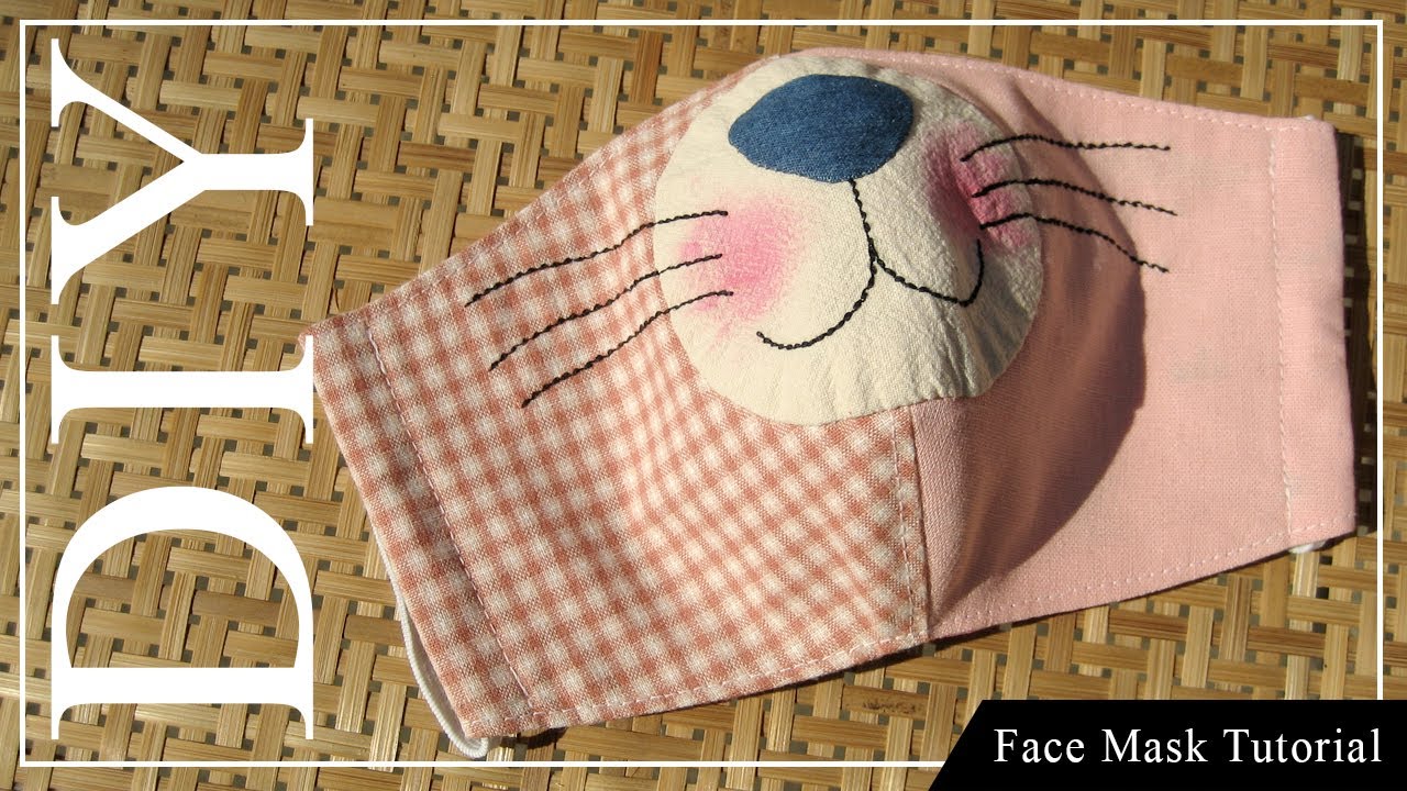 Diy Face Mask | Cute Cat Face Mask 2 Tone | Sewing Tutorial | หน้ากาก ...