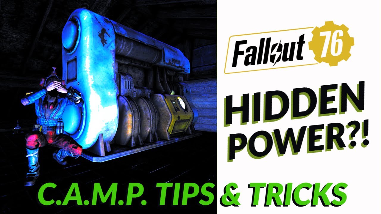 How to hide power and Generators in your C.A.M.P. in Fallout 76 - YouTube
