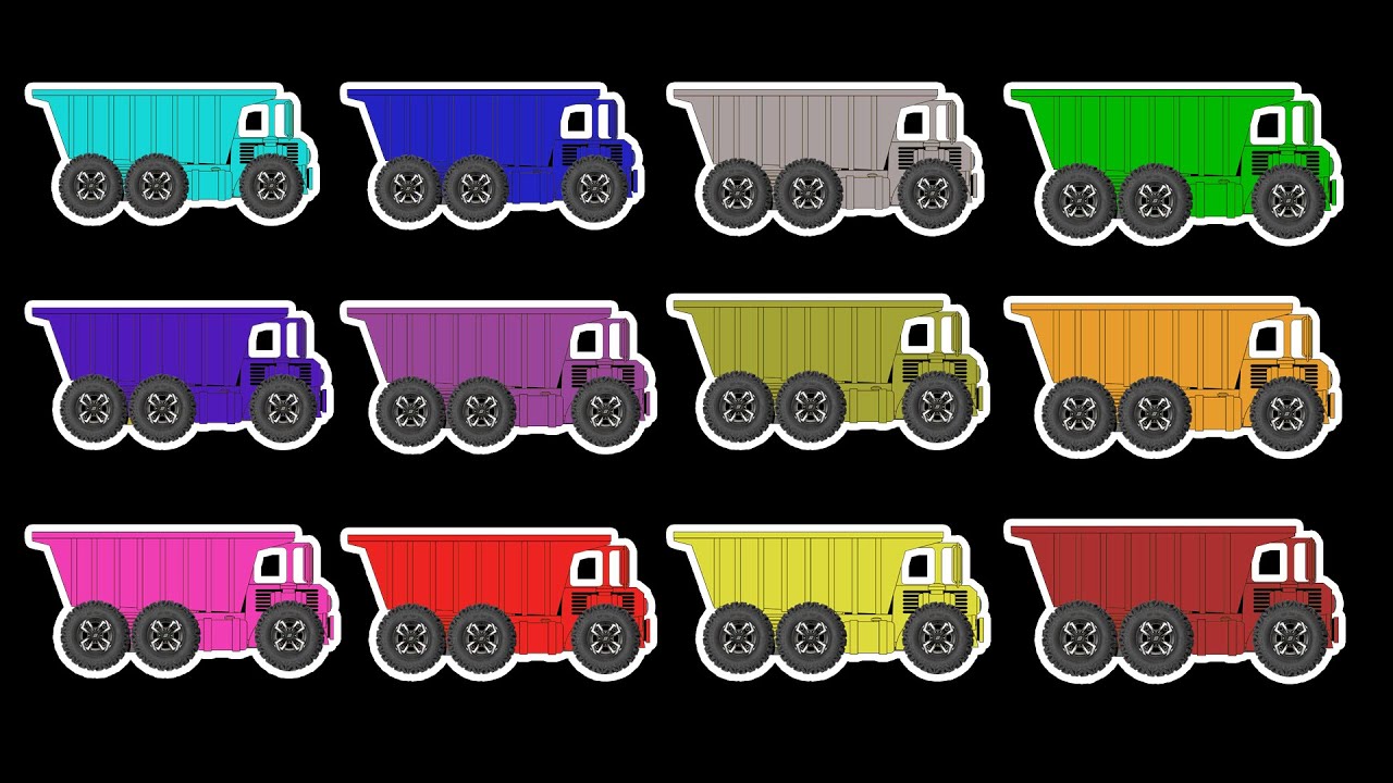 GARBAGE TRUCK - Colors Street Vehicles For Children, Learn Colors Video ...