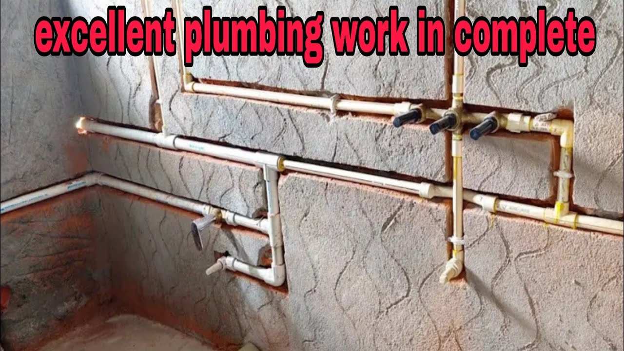 plumbing work and complete installation - YouTube