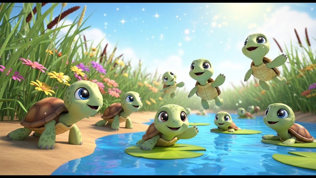 Counting Little Turtles by the Pond 🐢💧 | Learn Numbers 1–10 | Preschool ...