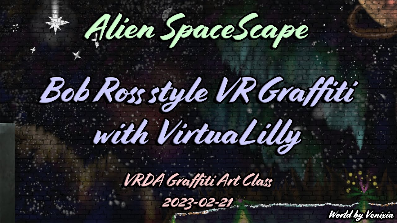 Alien SpaceScape (VRChat Graffiti Timelapse) - YouTube