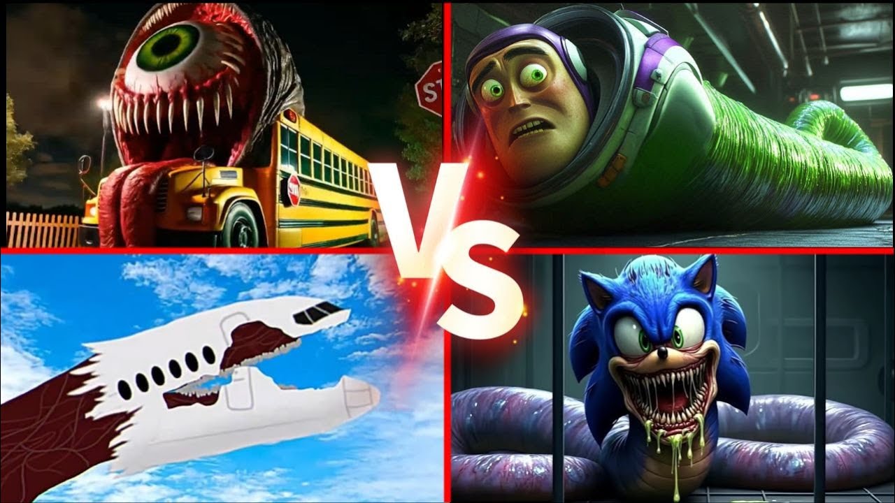SCHOOL BUS exe 🆚 SONIC exe 🆚 WOODY exe 🆚 THE INFECTED SKY Tiles Hop EDM ...