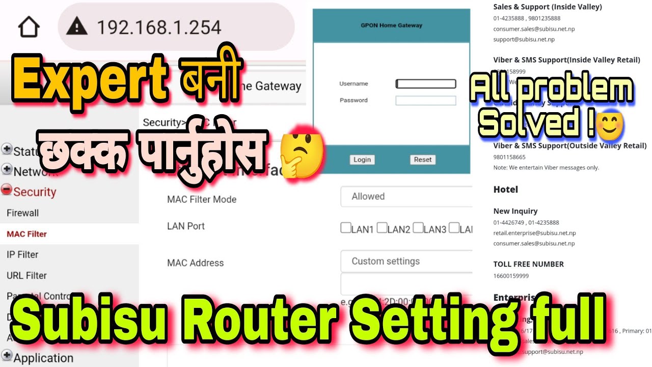 How to Reset subisu wifi Nokia router ? full setting in Nepal security ...