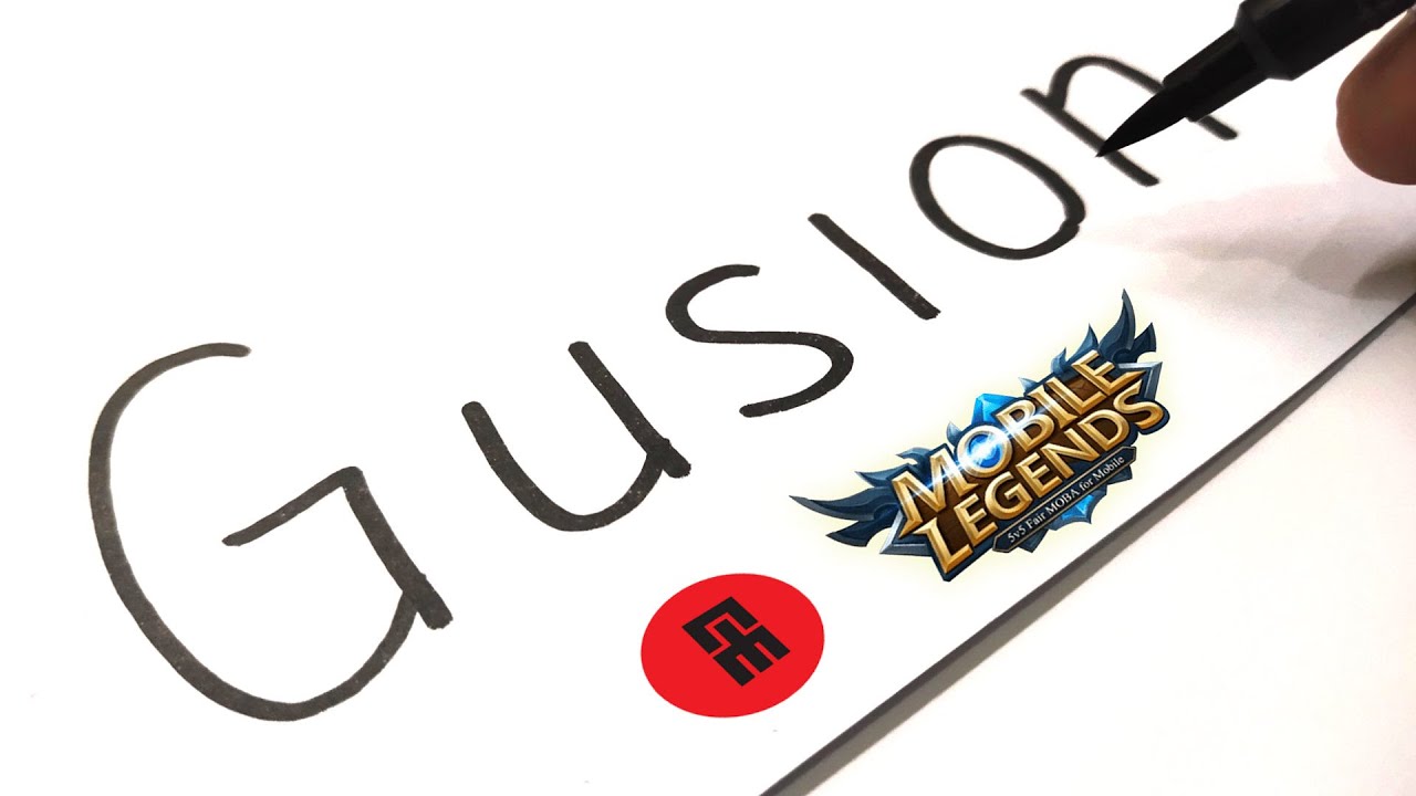How to turn word GUSION into gusion mobile legend character - YouTube
