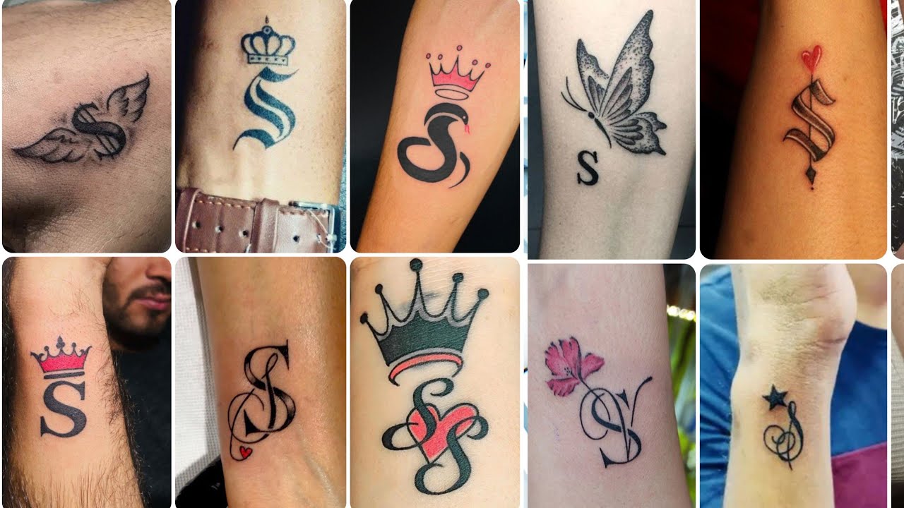 s letter tattoo design on hand | s letter tattoo |tattoo designs - YouTube