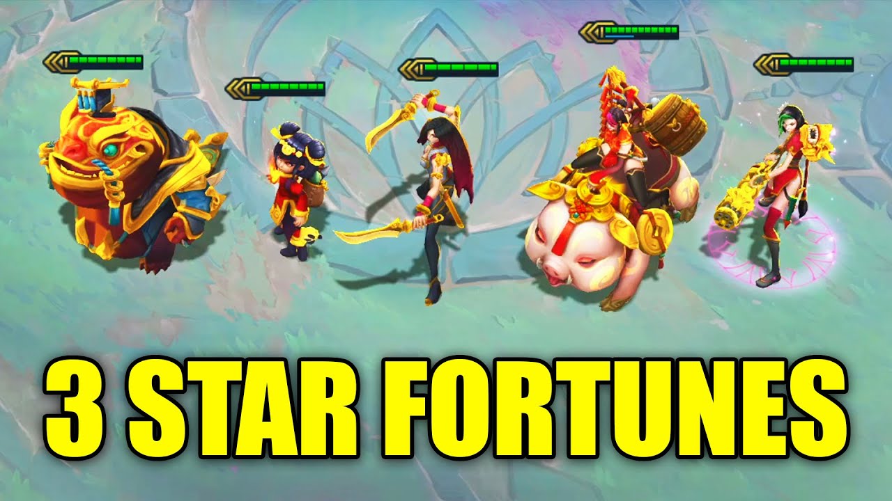 6 FORTUNE ALL 3 STAR!⭐⭐⭐ (Teamfight Tactics Fates TFT Set 4) - YouTube