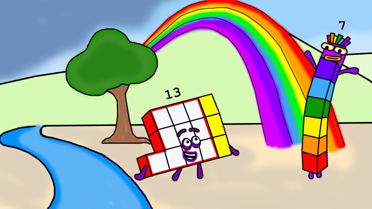 Numberblocks 13 gets lucky by telling 7 - Numberblocks fanmade coloring ...