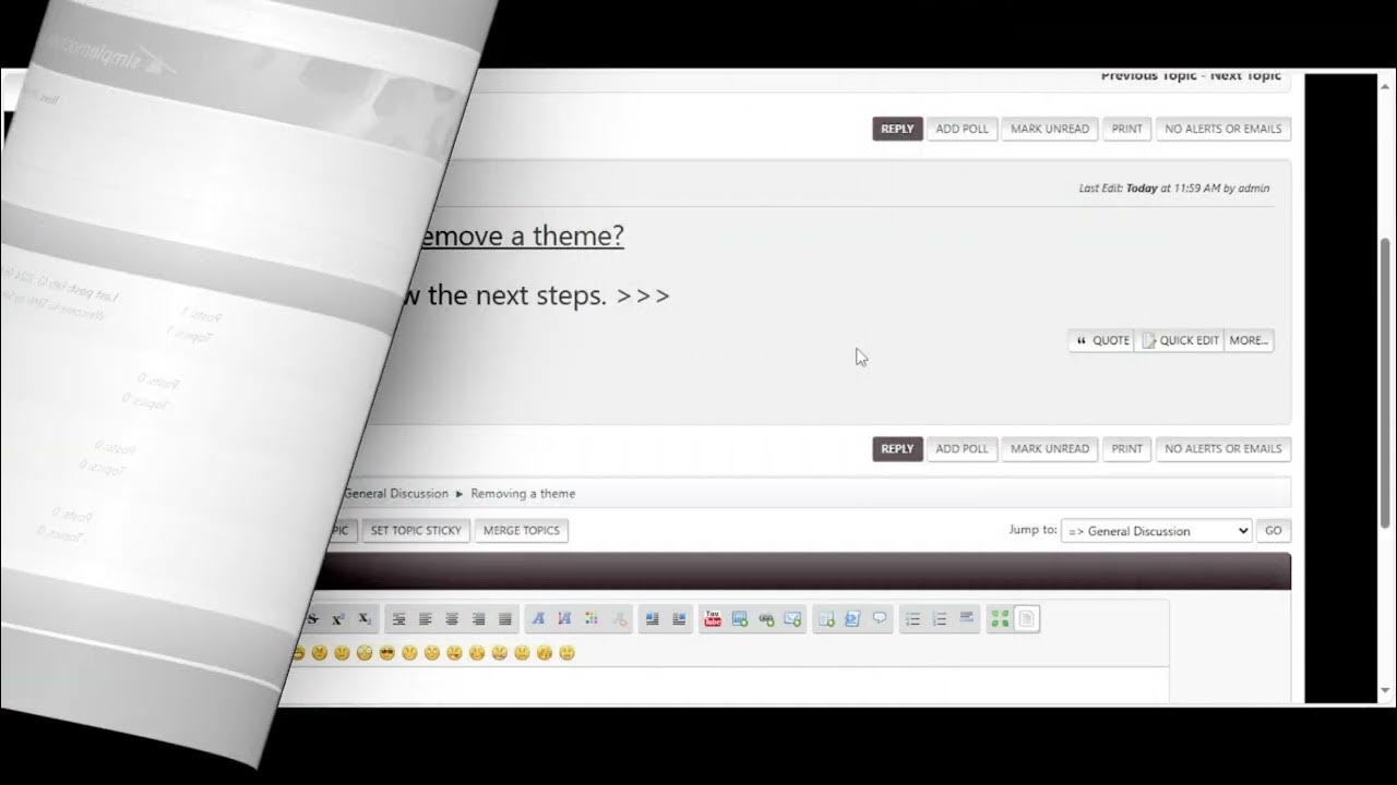 Installing and Removing a theme from SMF 2 0 4 - YouTube