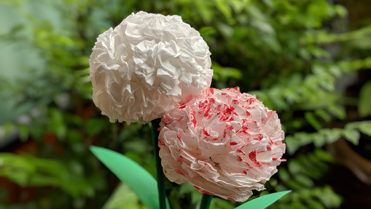 How To Make Round Tissue Paper Flower - DIY Paper Craft - YouTube
