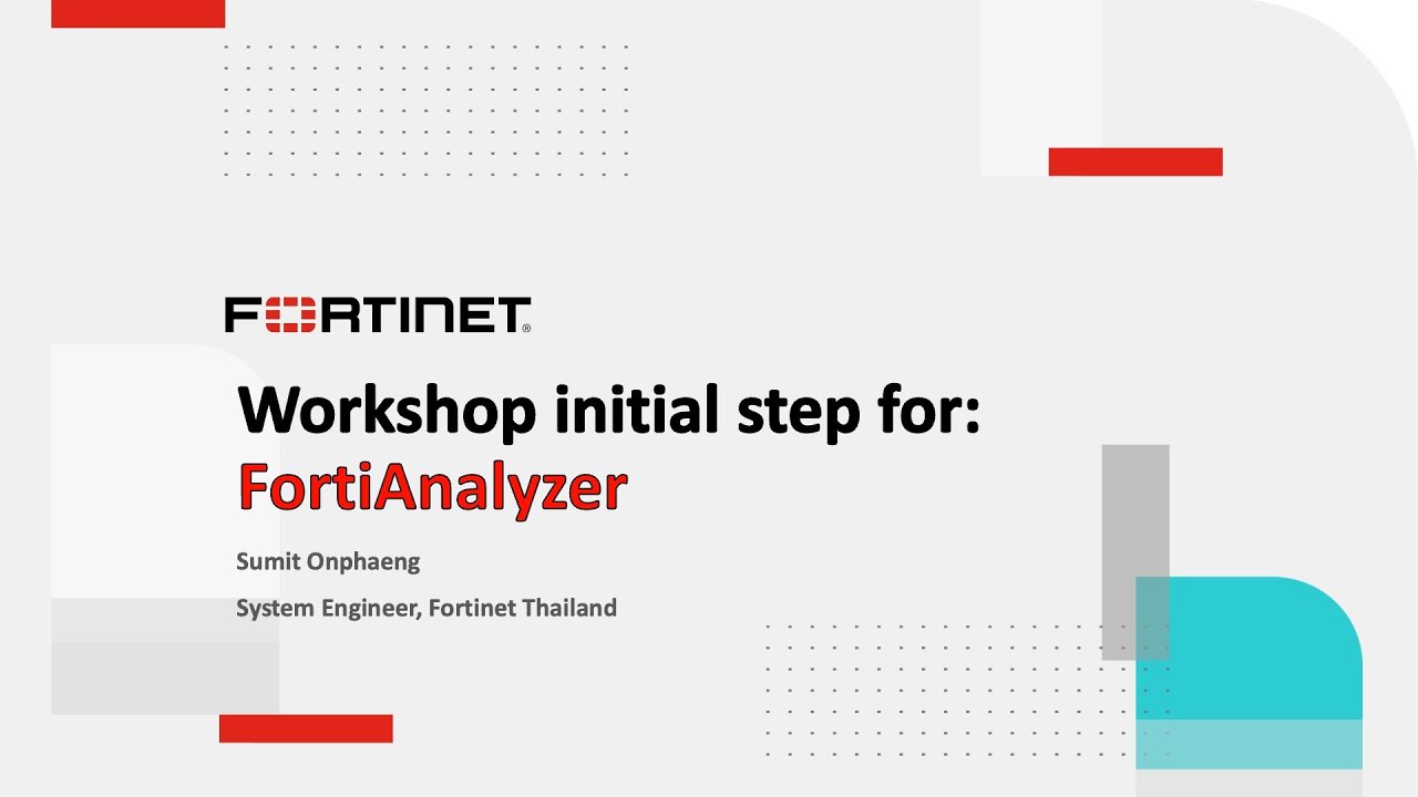 Workshop: Demo Initial step for FortiAnalyzer v7.0 - YouTube
