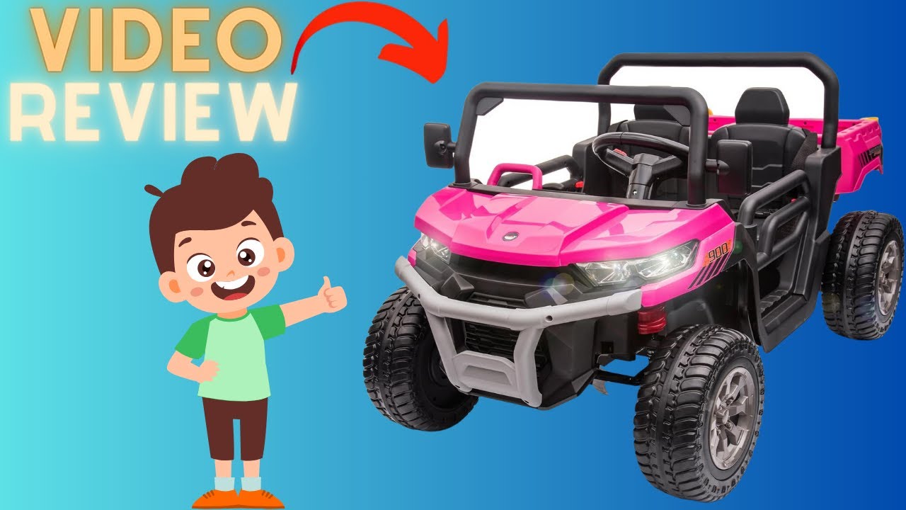 Funcid 24V 2 Seater Kids Ride on UTV with Remote Control - YouTube