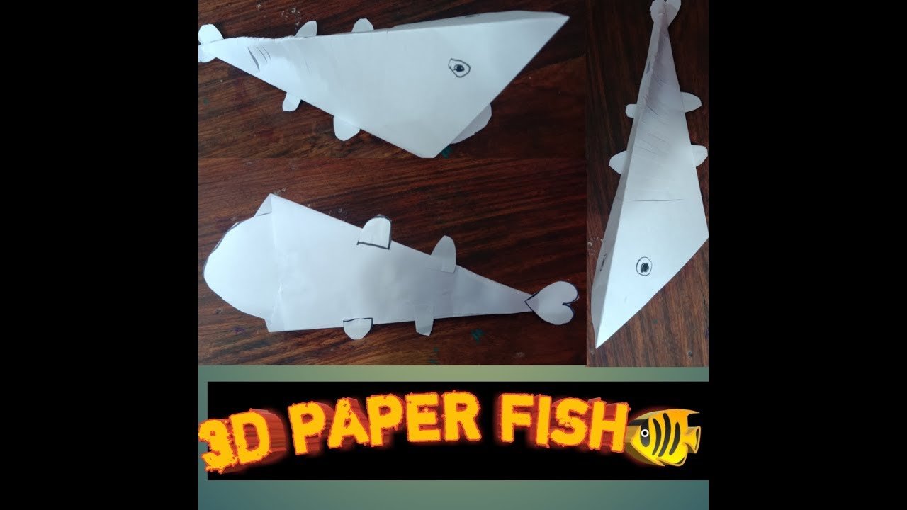 How to make 3D fish 🐠 using paper - YouTube