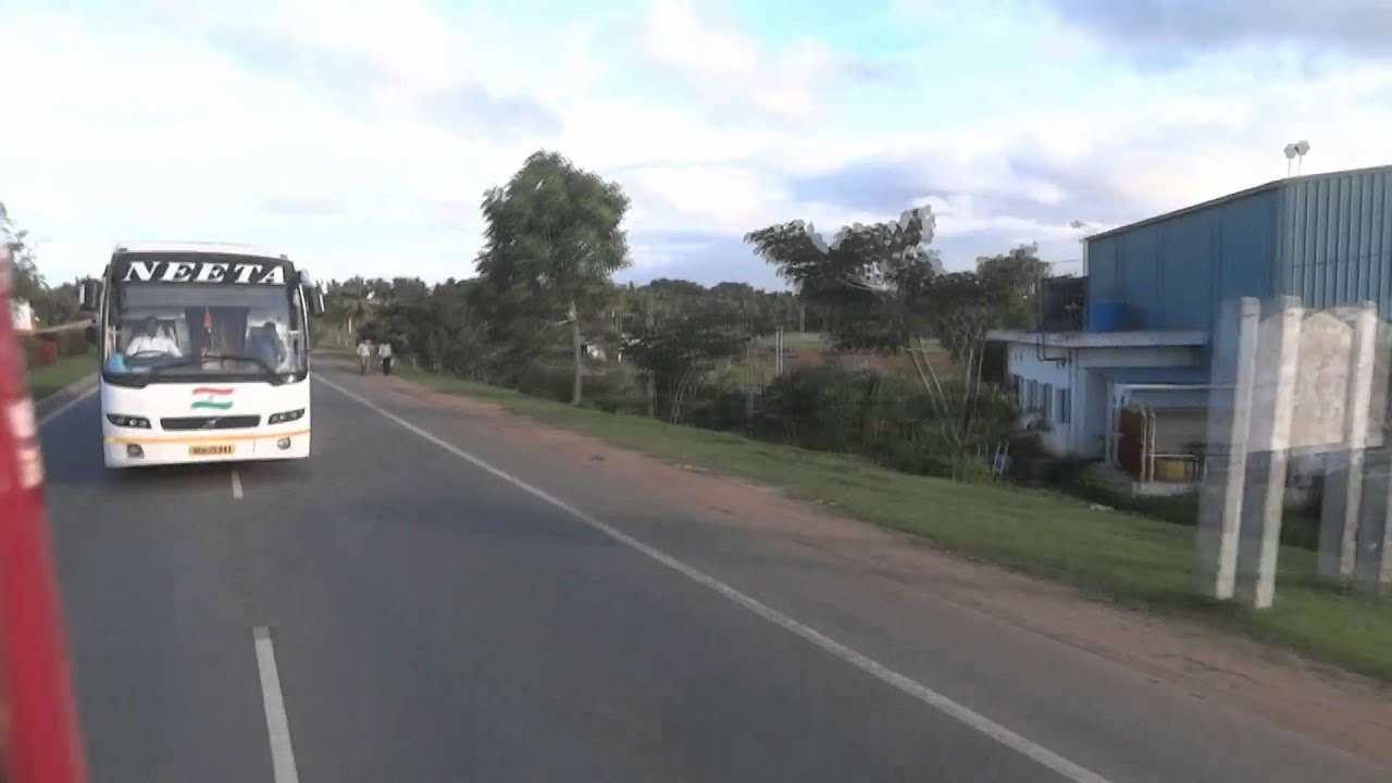 Neeta Multi Axle Volvo Overtakes our Bus. - YouTube