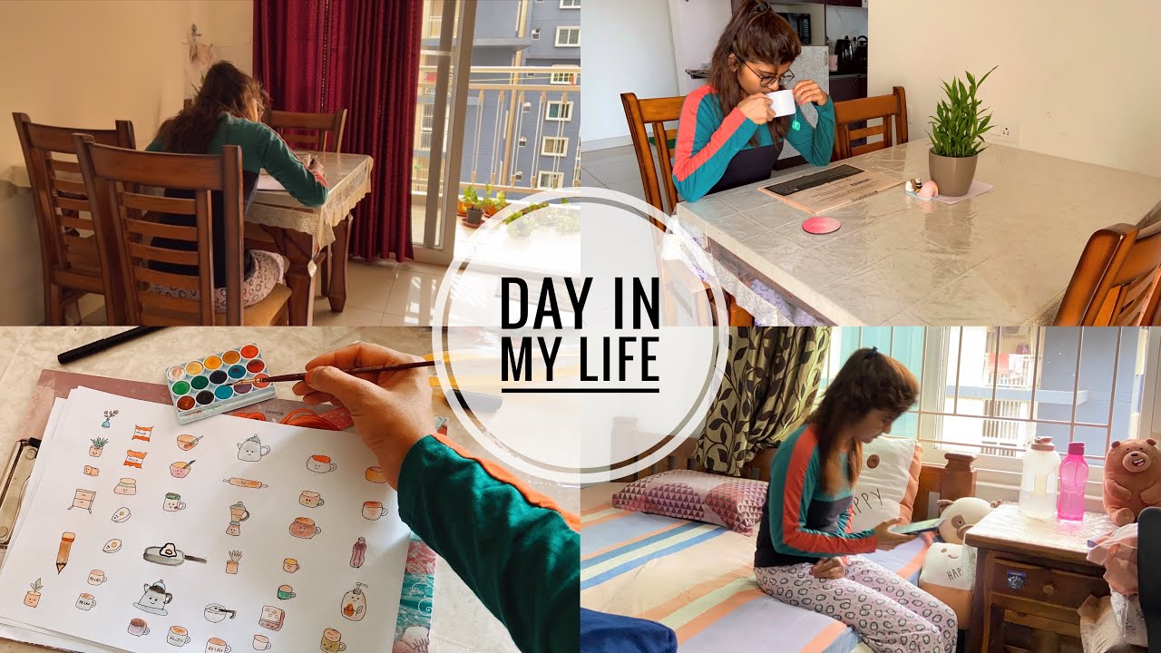 DAY IN MY LIFE,started Journaling,how i draw cute doodles,Aesthetic ...