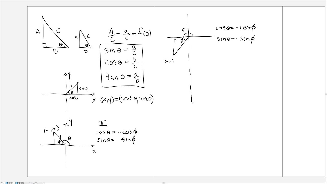 Review of basic trigonometry (definitions) - YouTube