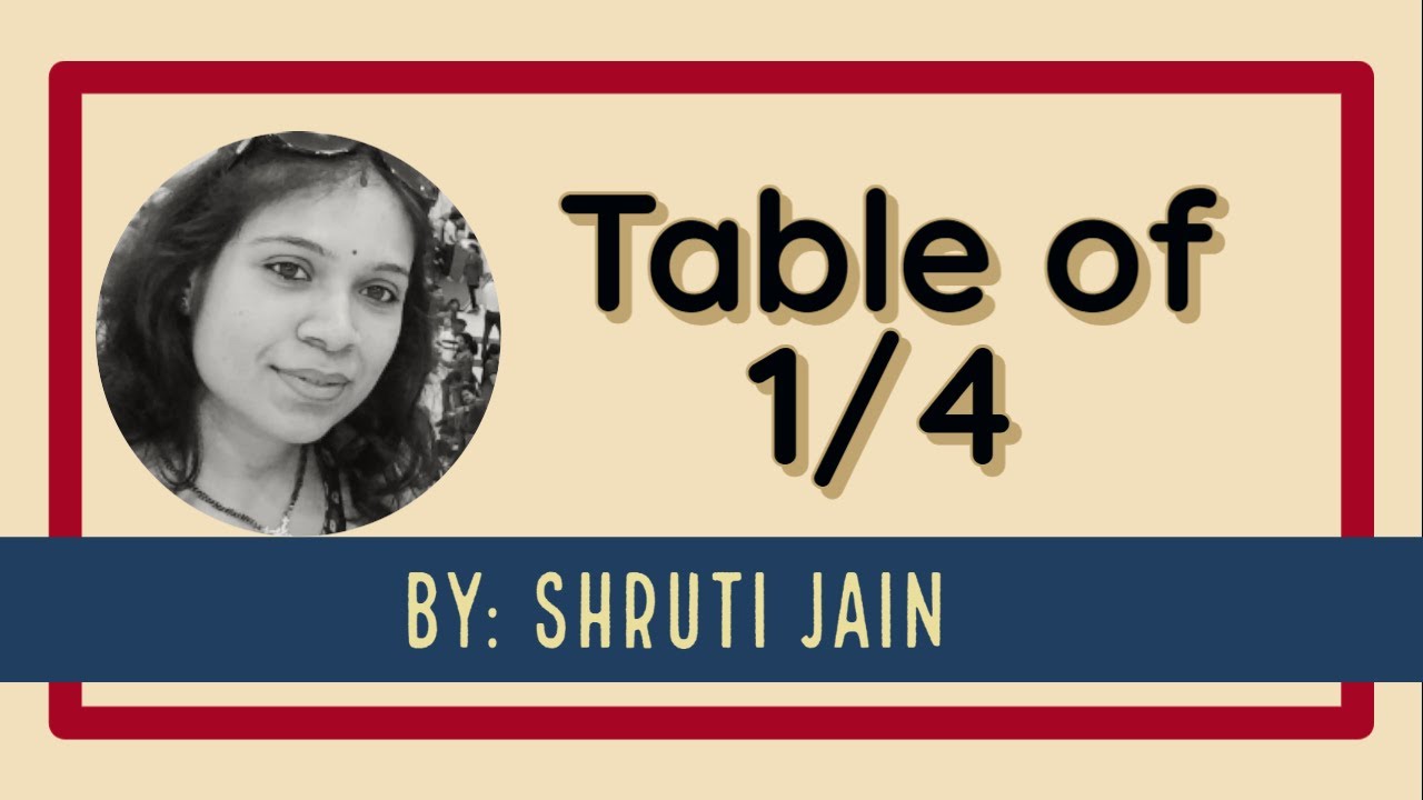Table Of 1 4 How To Write Table Of One Fourth YouTube table-of-1-4-how-to-write-table-of-one-fourth-youtube