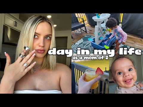 day in my life as a mom of 2 | i injured my finger, teething baby, & more!