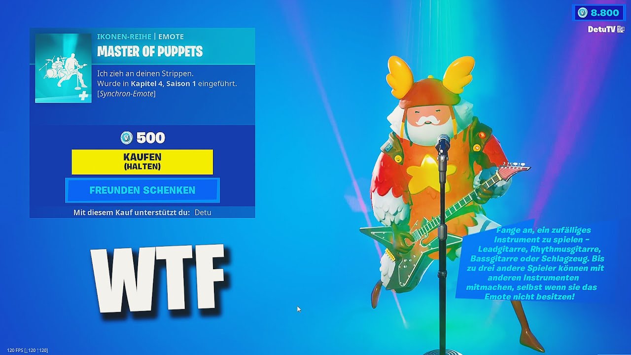 WTF 😳 Neues Master of Puppets Emote (Fortnite Item Shop 14.12.2022 ...