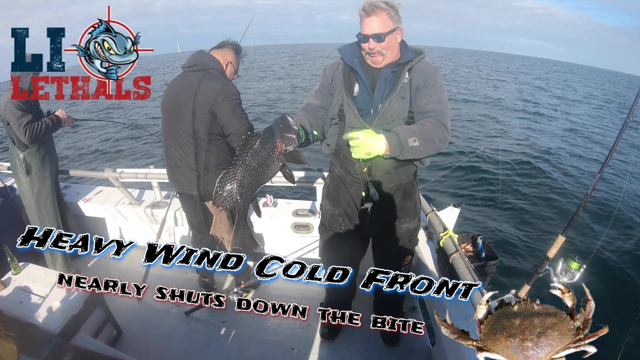 Heavy wind cold front nearly shuts down the bite - YouTube