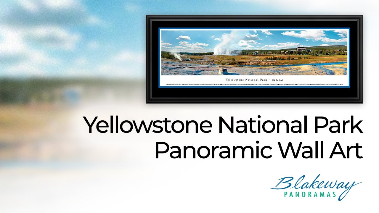 Yellowstone National Park - Old Faithful Panoramic Art Print - Blakeway ...