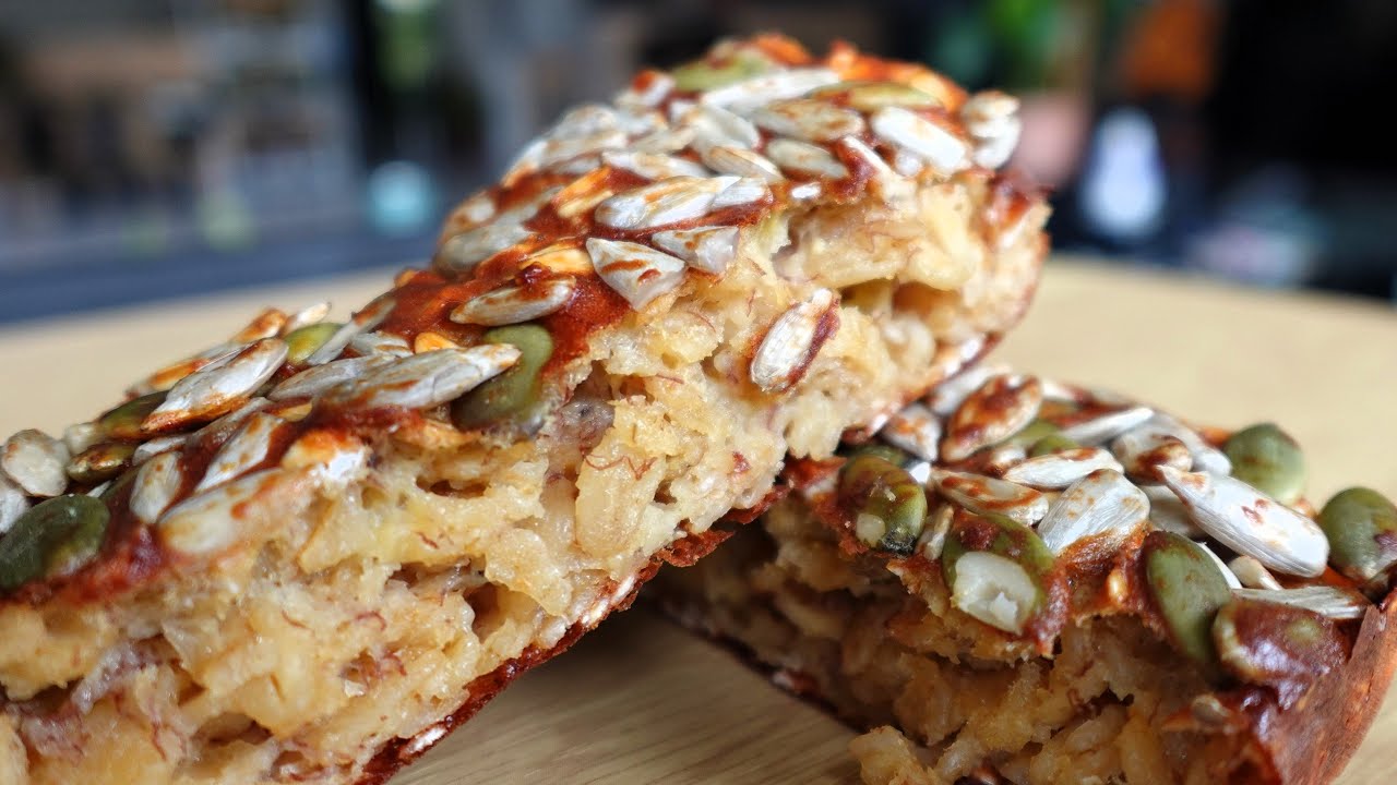 Banana and Oat Protein Bars Recipe - YouTube