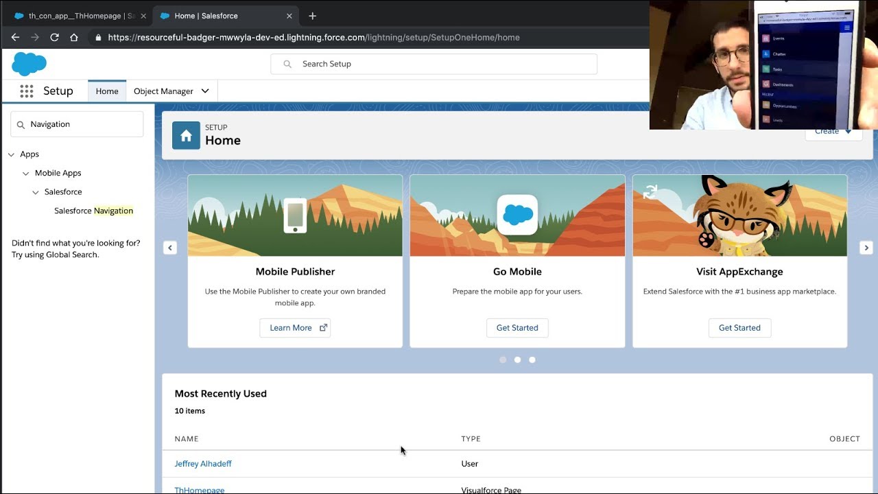Customize Navigation / Becoming a Salesforce Admin with Trailhead - YouTube