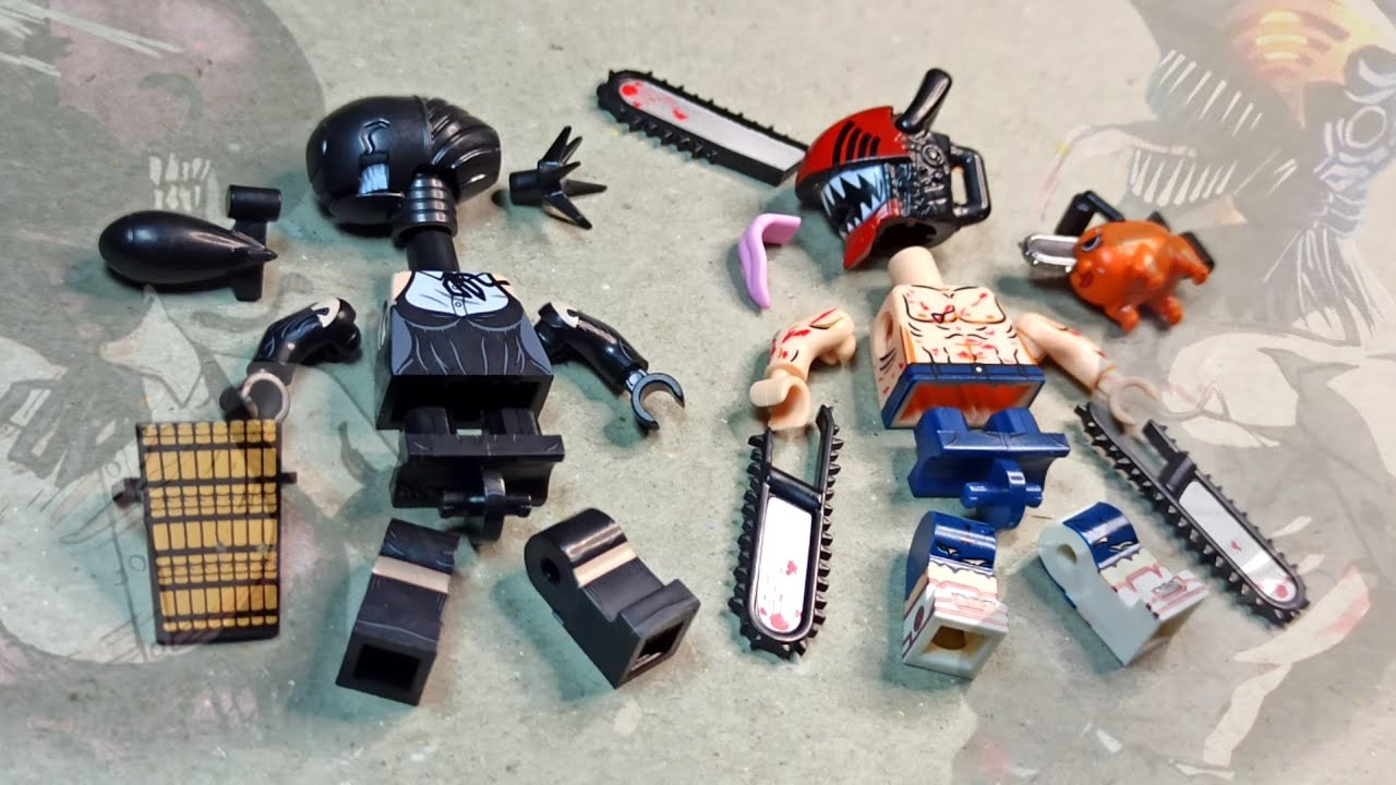 Chainsawman vs Bomb Devil , Lego Anime Chainsaw man minifigure ...