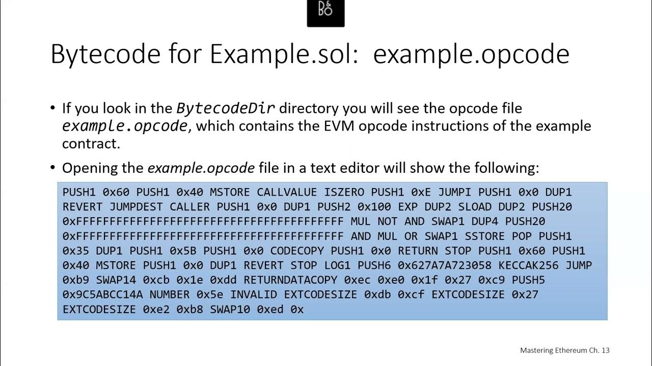 Compiling Solidity To Ethereum Virtual Machine Bytecode Youtube