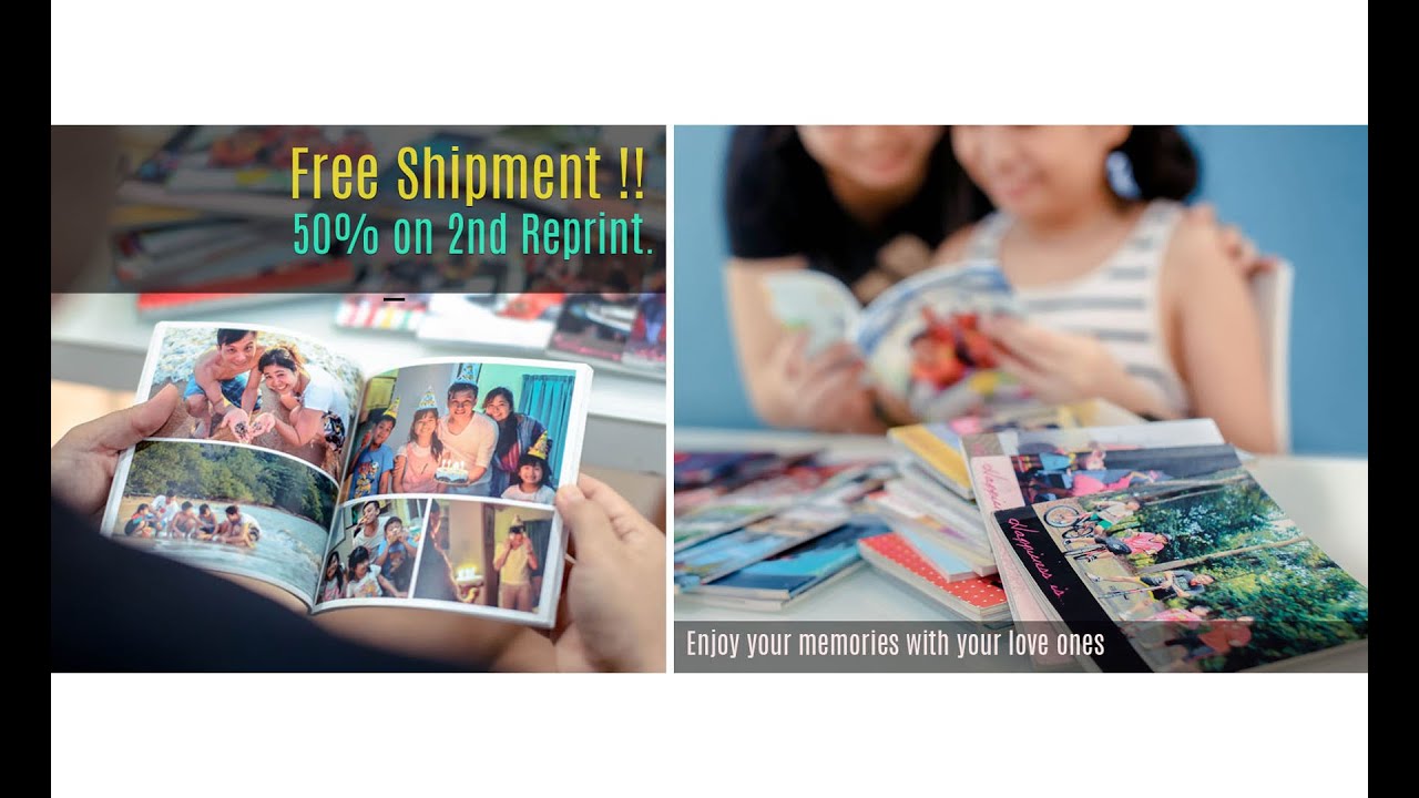 Free Shipping 6"x6" 40Pages Photobook - YouTube