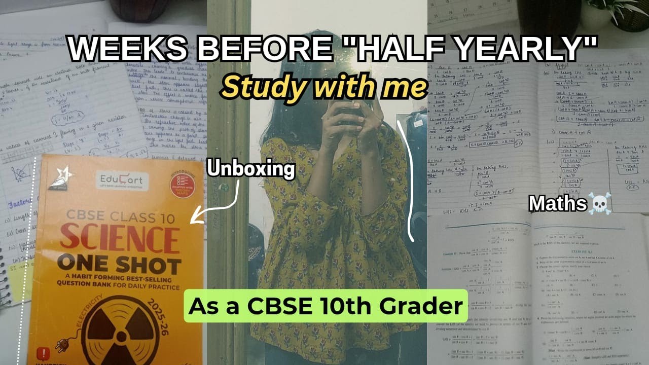 Productive Study Vlog as a CBSE class 10th student 🎀 💘 | study with me ...