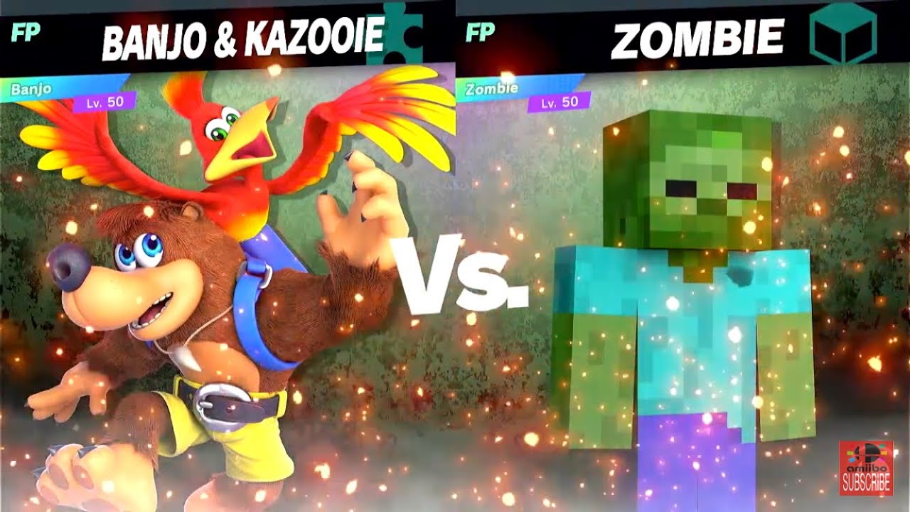 Super Smash Bros Ultimate Amiibo Fights Request #26050 Banjo vs Zombie ...