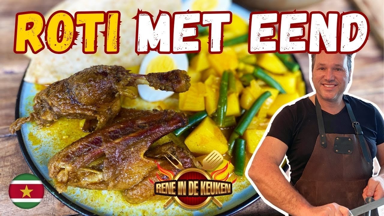 Roti met Doksa Masala. Surinaams gestoofde eend. - YouTube