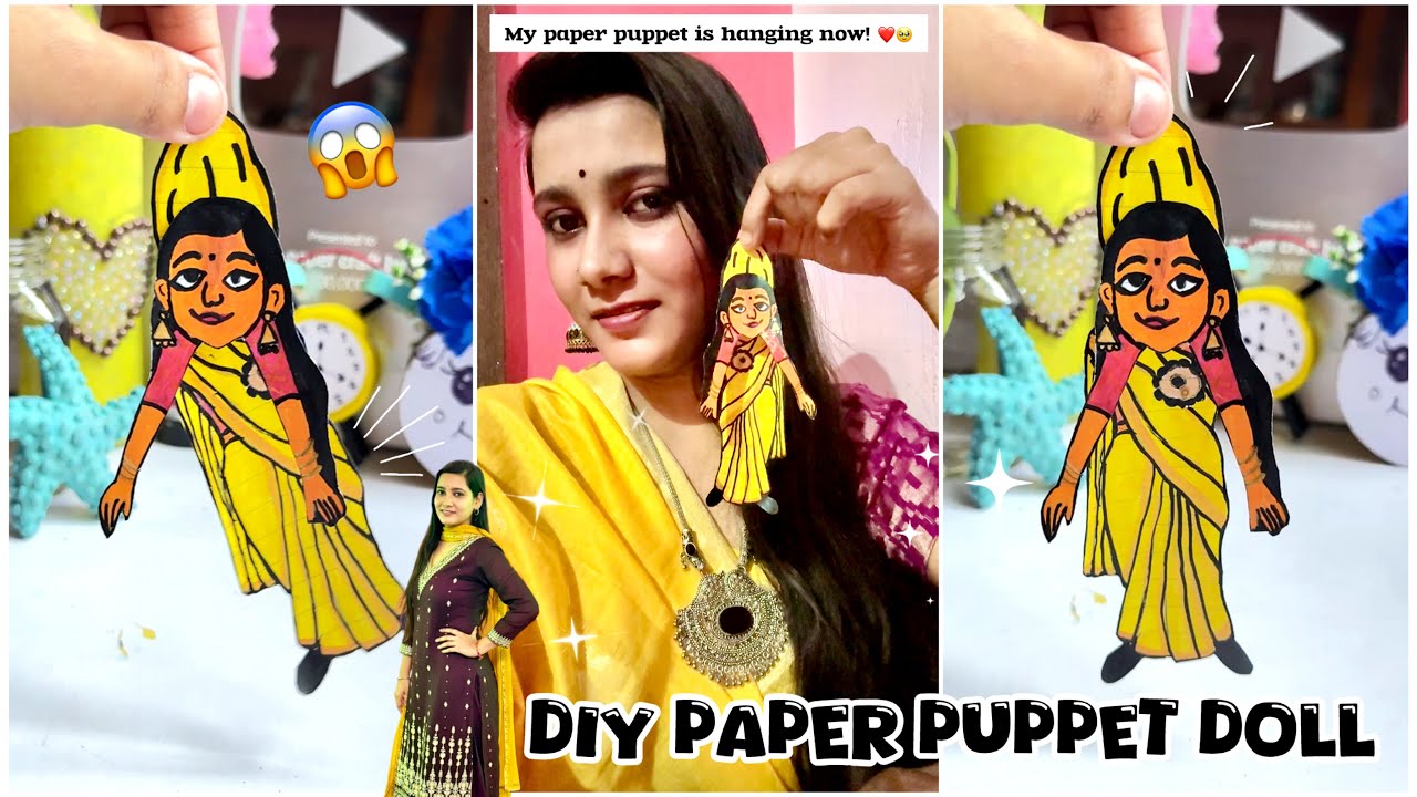 Turning myself into a VIRAL Paper Puppet TUTORIAL ️🎨 - YouTube