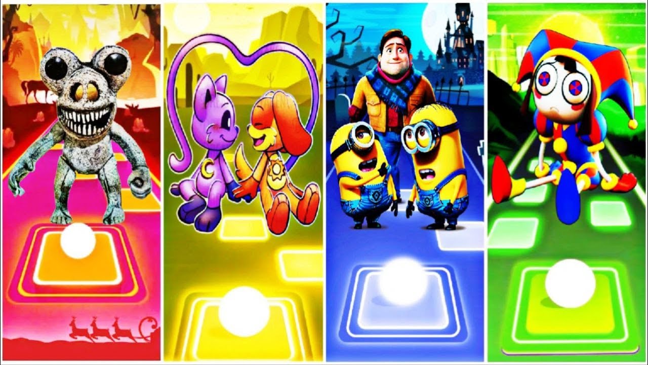 Zoonomaly 🆚 The Amazing Digital Circus 🆚 Minions 🆚 Catnap 🎶 Tiles Hop ...