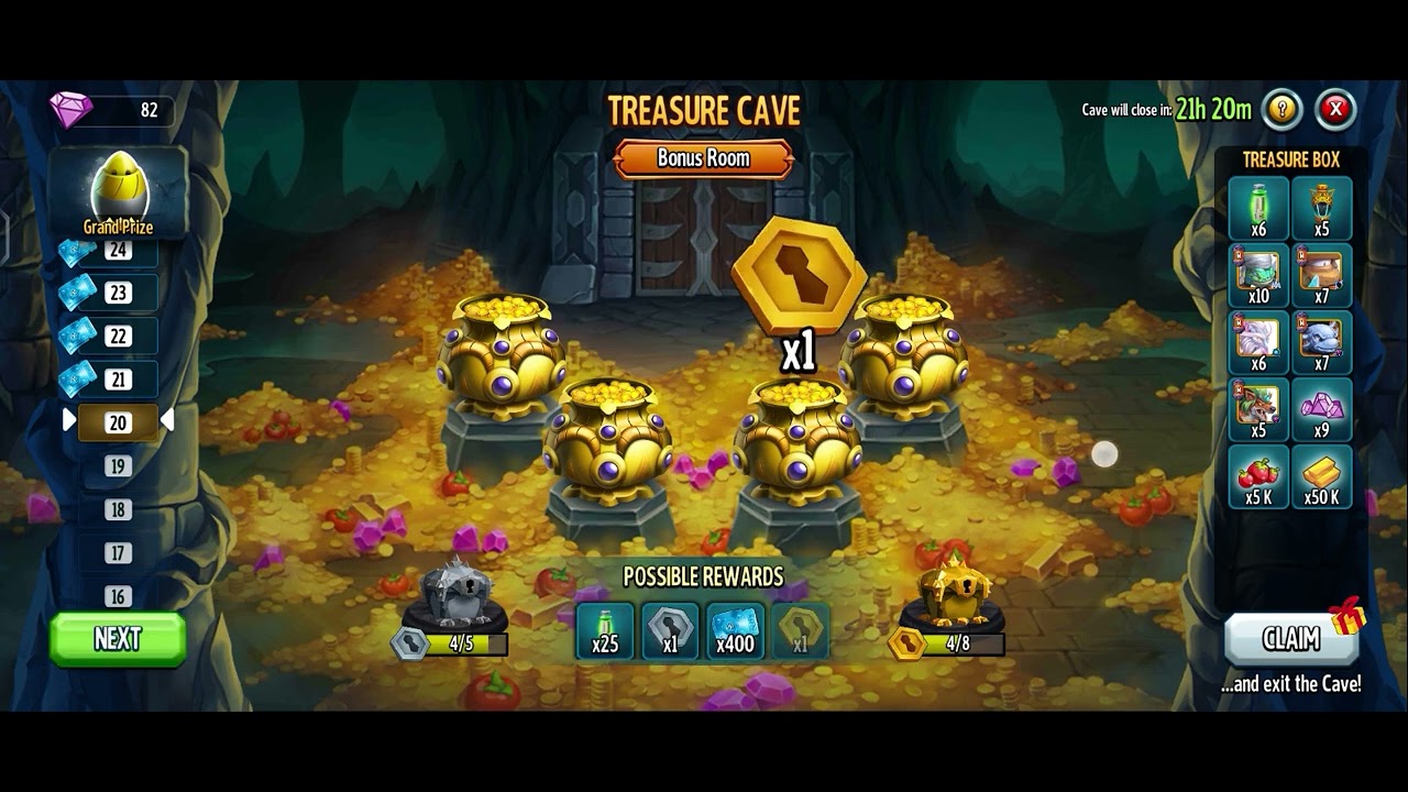 Treasure Cave trick (12344321)+1k tickets |FERAL ERA|🦖 #monsterlegends ...