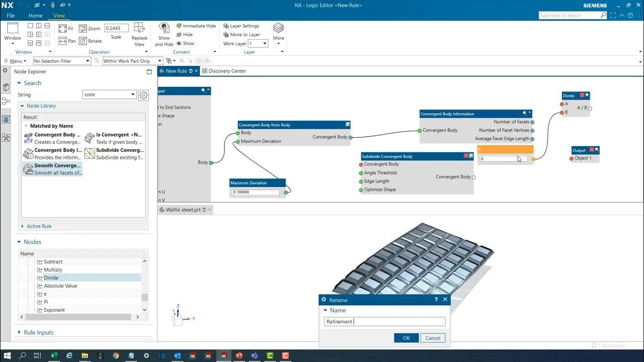 NX2206 What's New Demo - Convergent Support in NX Algorithmic Modeling - YouTube