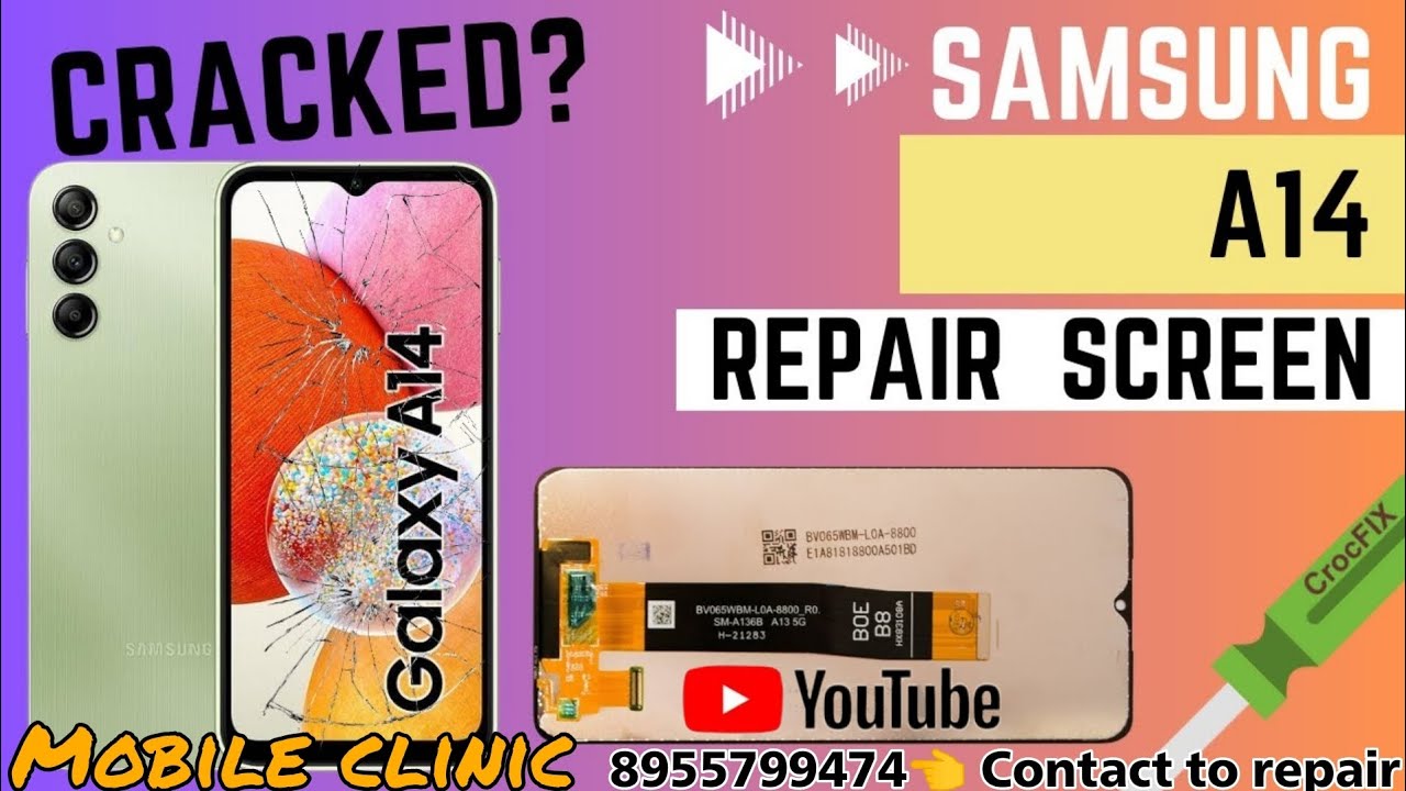 Samsung A14 5G Touch Glass Change 😱 || Mobile Clinic #samsung #repair #viral #call - YouTube