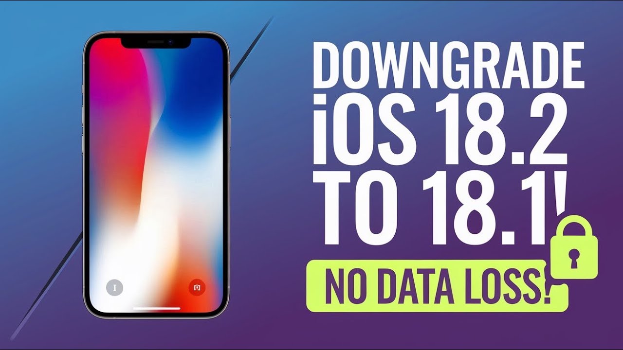 how to downgrade ios 18.2 to 18.1 without losing data - YouTube