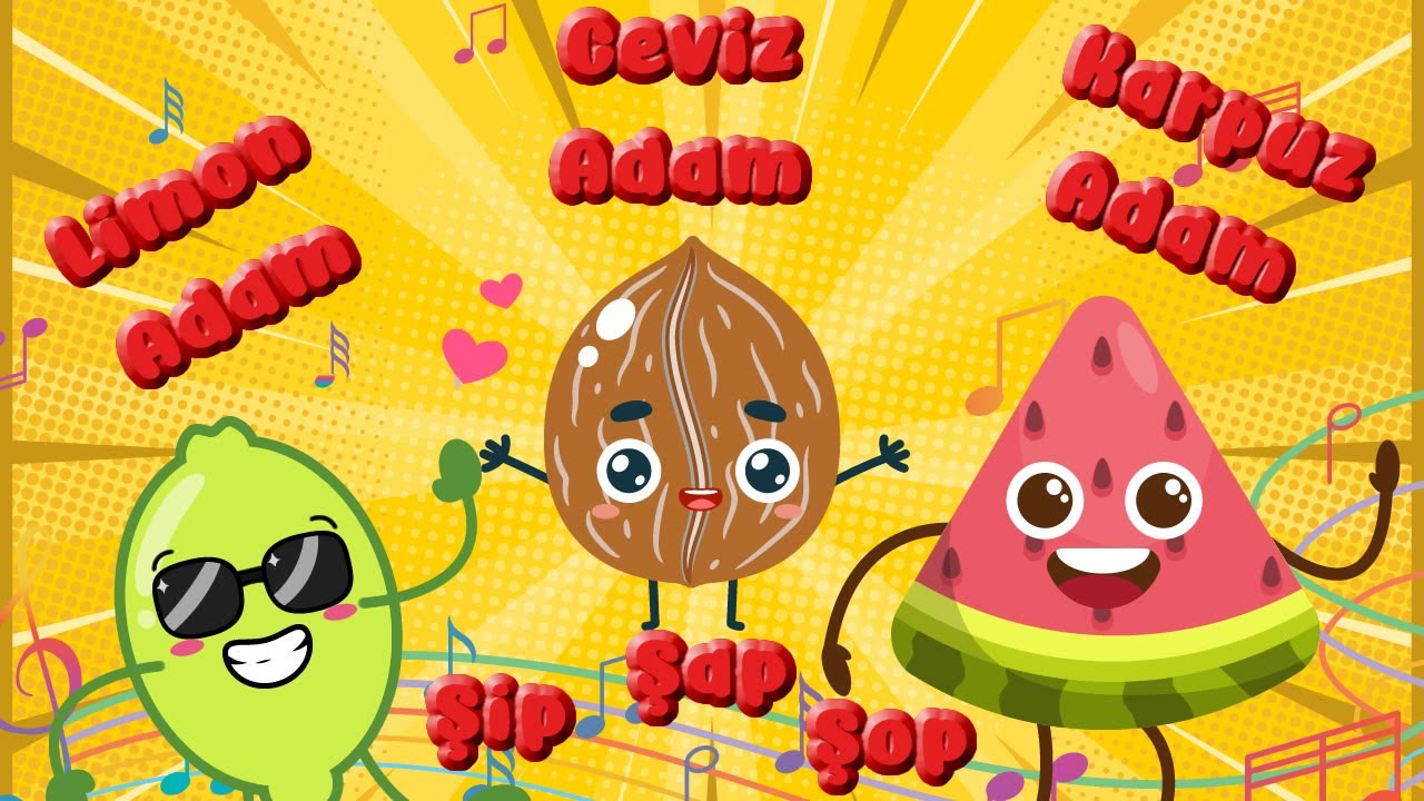 Limon Adam - Karpuz Adam - Ceviz Adam Şip Şap Şop - Çocuk Şarkıları ...