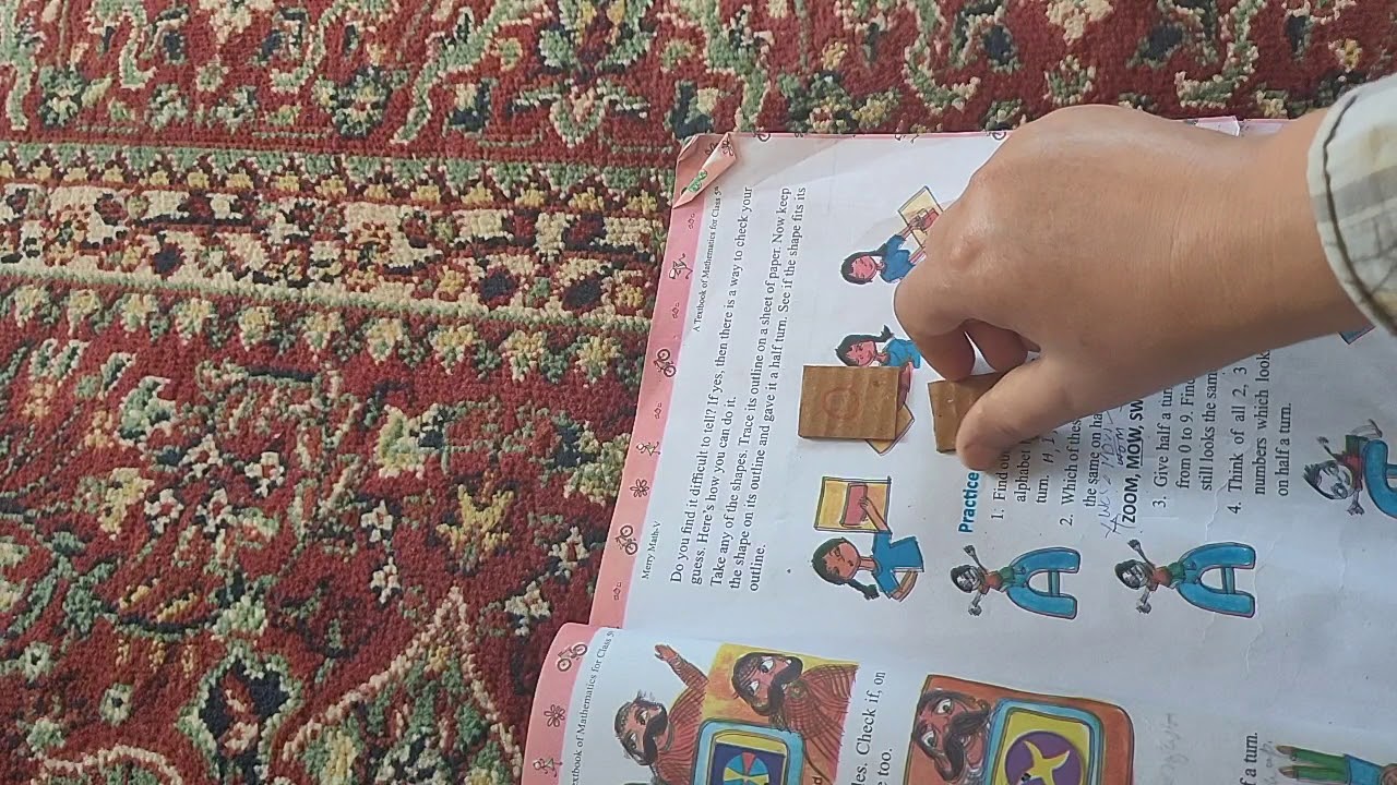 Mathematics of 5th topic Half a turn exercise - YouTube