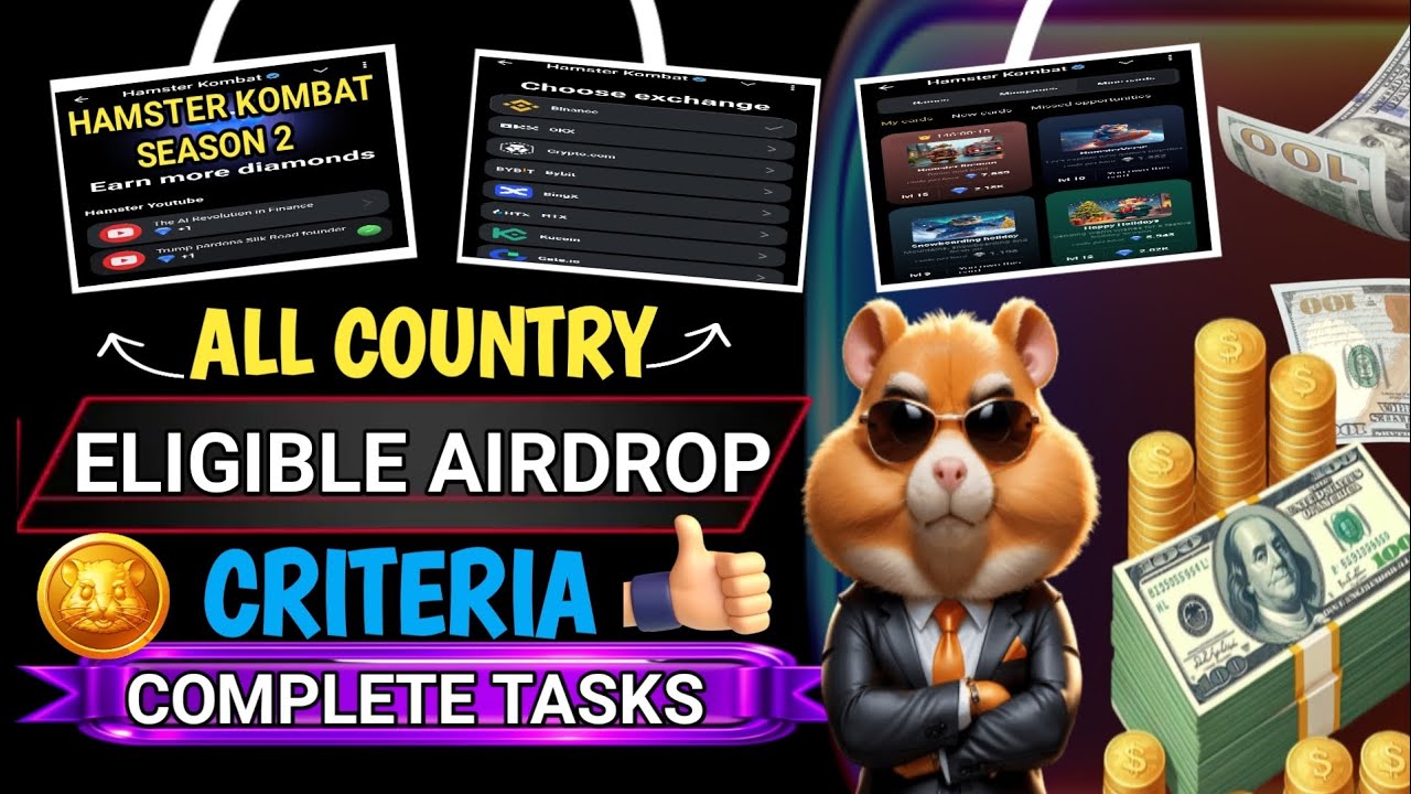 Hamster 🐹 Kombat season 2 ( All Country Eligible Airdrop ) Complete ...