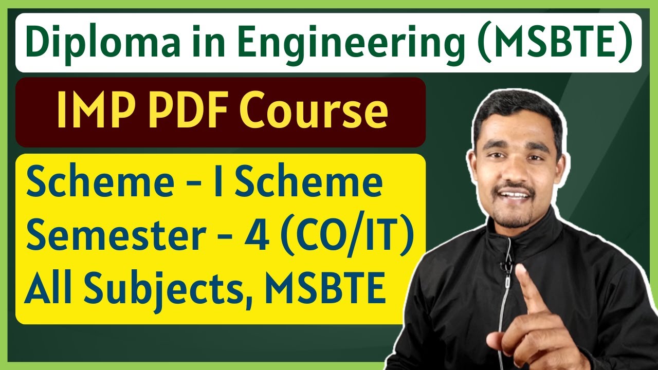 IMP PDF Course | MSBTE | Semester - 4 | Computer Group | I Scheme - YouTube