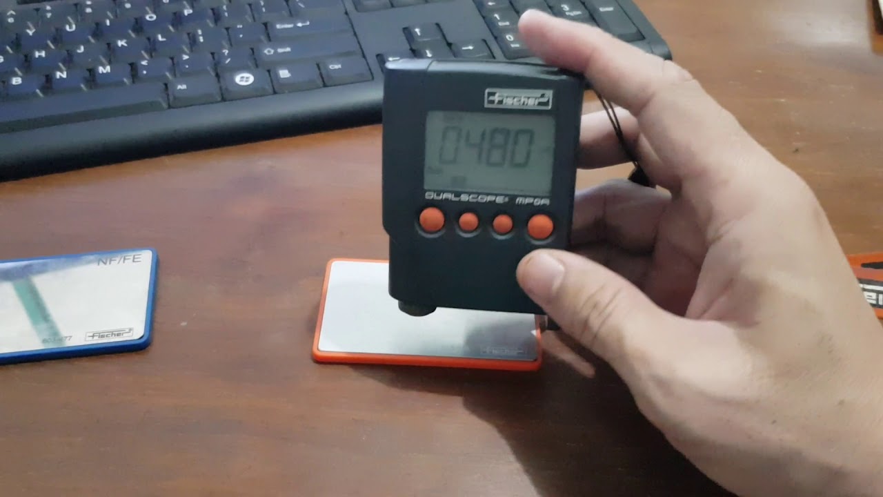 Cara mengkalibrasi thickness tester fischer dualscope MPOR - YouTube