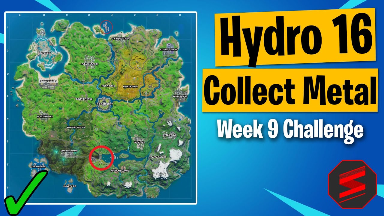 Fortnite Week 9 | Collect Metal at Hydro 16 | EASY Guide - YouTube