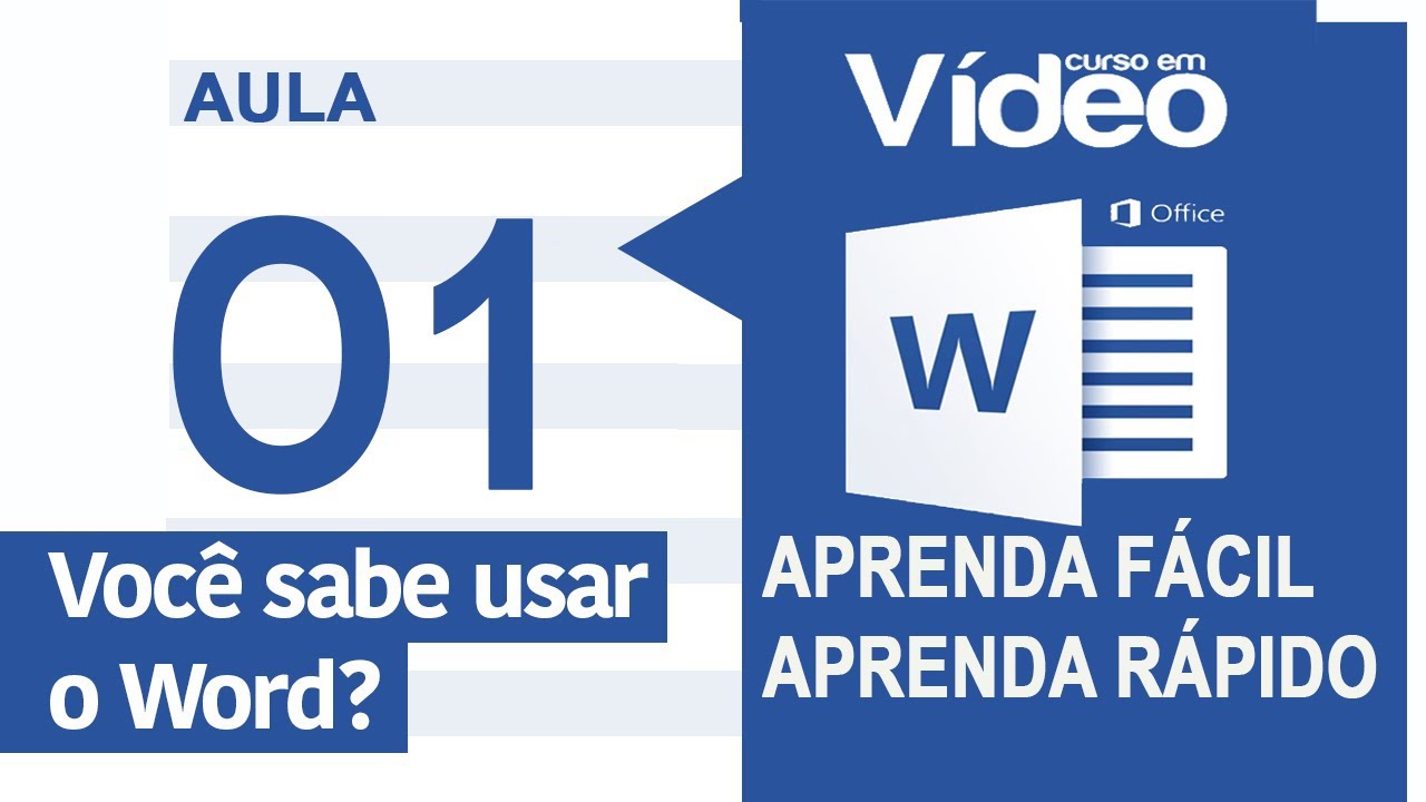 Aula 1 - Curso Word Completo Iniciante ao Avançado - 2021/2022 - YouTube